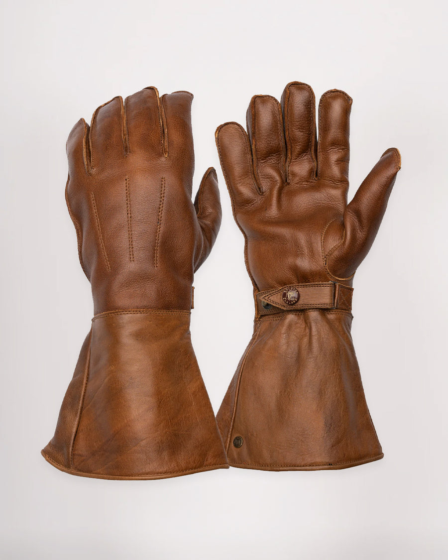 Goldtop | Classic Fleece Lined Leather Gauntlets - CE Certified ...